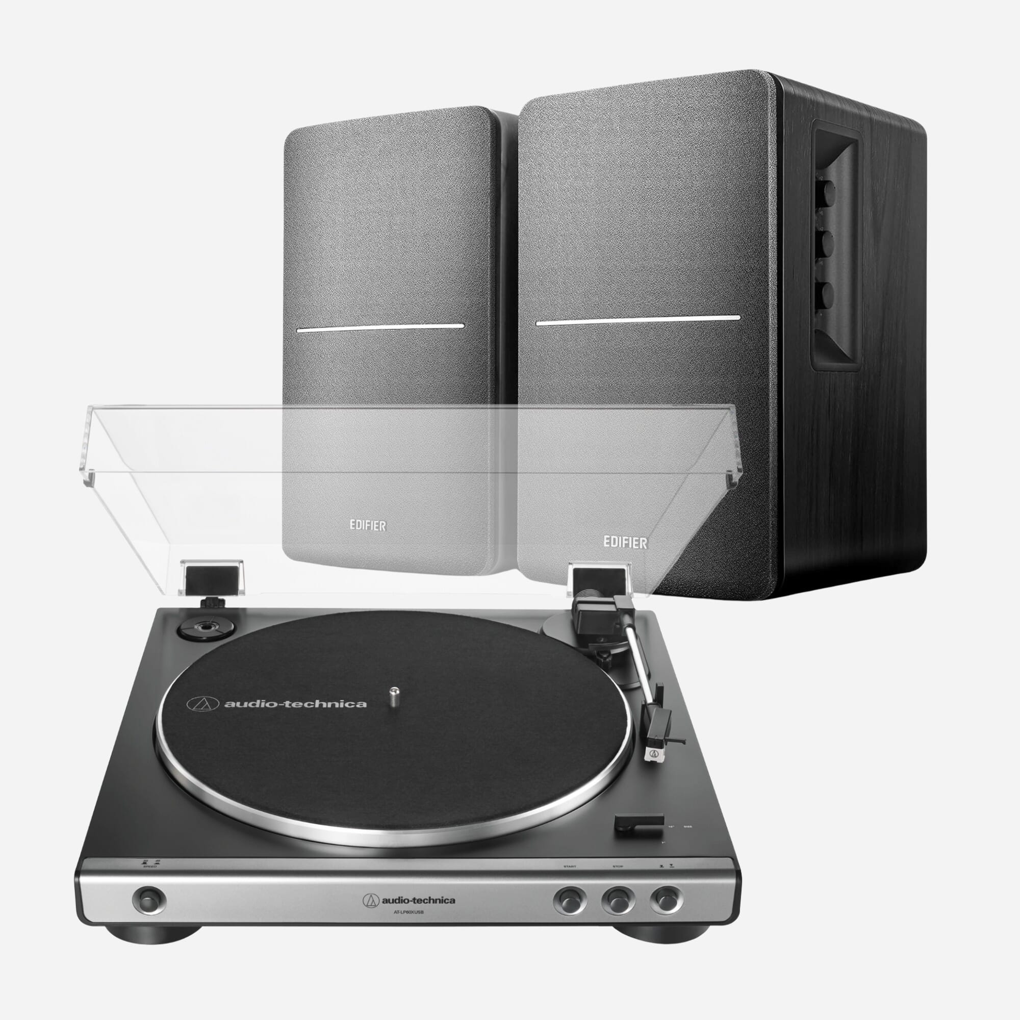 Audio-Technica AT-LP60XUSB + Edifier R1280T Turntable Bundle | Smart ...