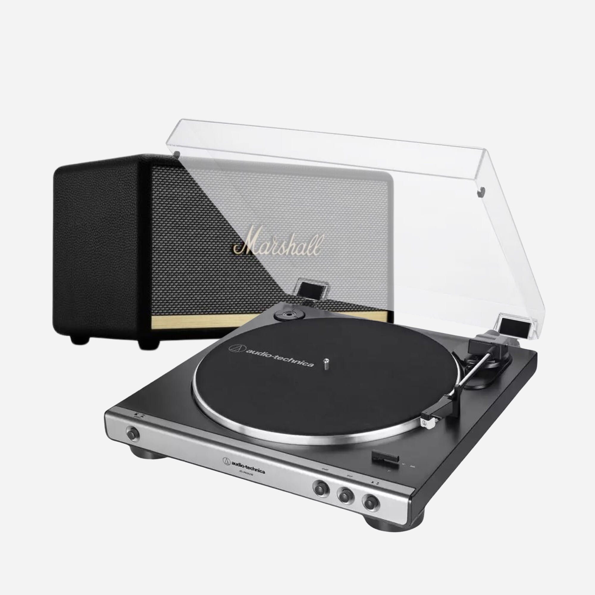Audio-Technica AT-LP60XUSB Turntable & Marshall Stanmore III Speaker ...