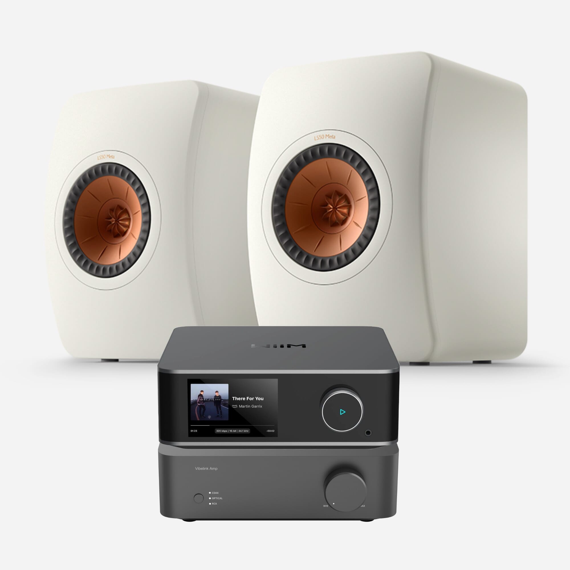 Buy WiiM Vibelink Amp + WiiM Ultra + KEF LS50 Meta (Mineral White ...