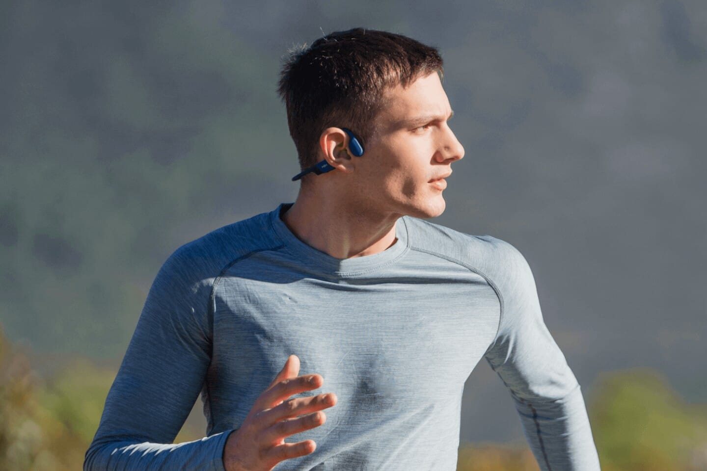 Shokz OpenRun | Open-Ear Bone Conduction Headphones | Smart Home Sounds